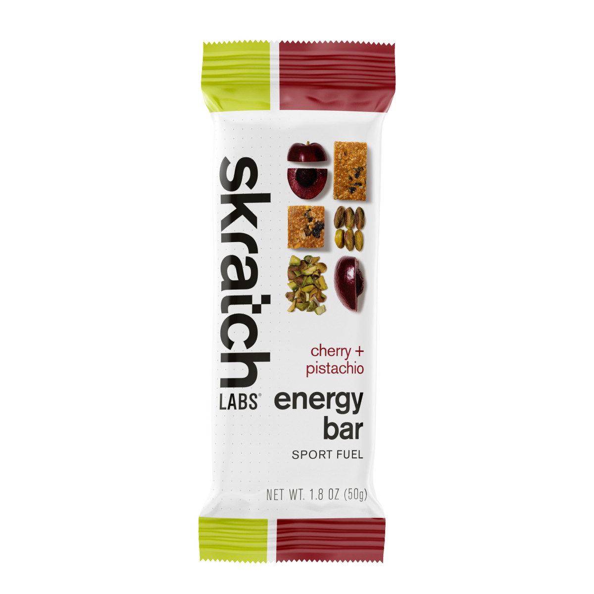 Skratch Labs Energy Sport Fuel batonėlis | 50 g | Cherry - Pistachio | Velonova